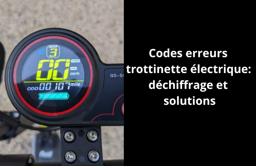 Codes erreurs trottinette électrique: déchiffrage et solutions | E-Watts